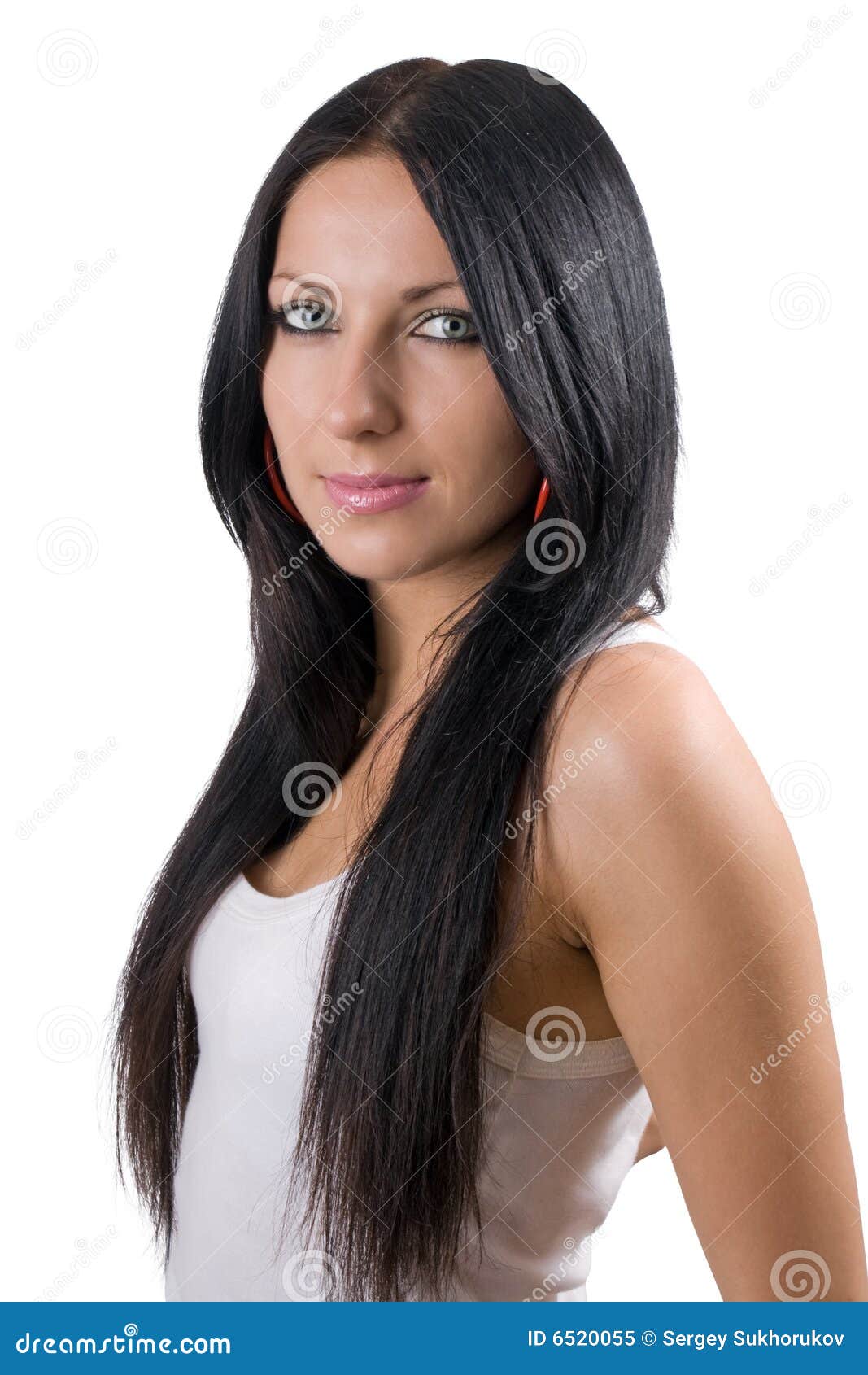 Portrait of the Beautiful Young Woman Stock Image - Image of white ...