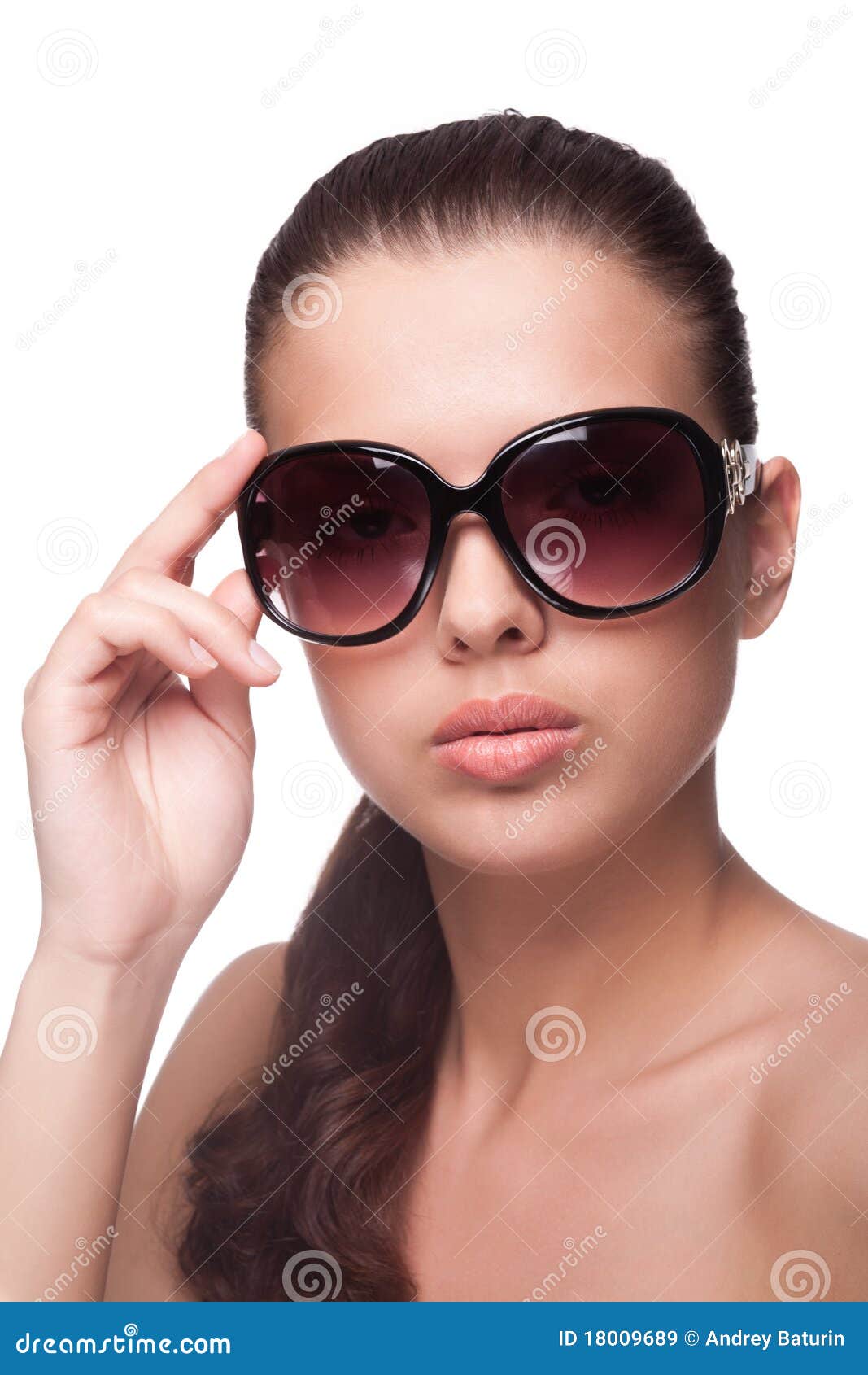 Portrait Of Beautiful Young Woman In Sunglasses Stock Image Image Of