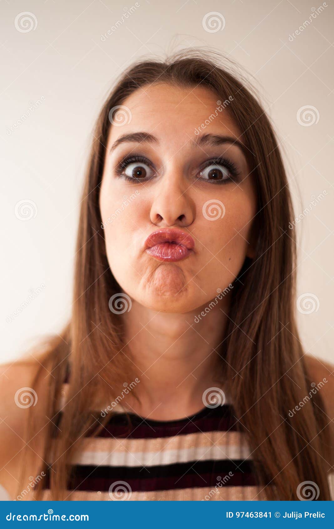 Portrait Of Beauty Girl With Duck Lips Stock Image Image Of Belgrde