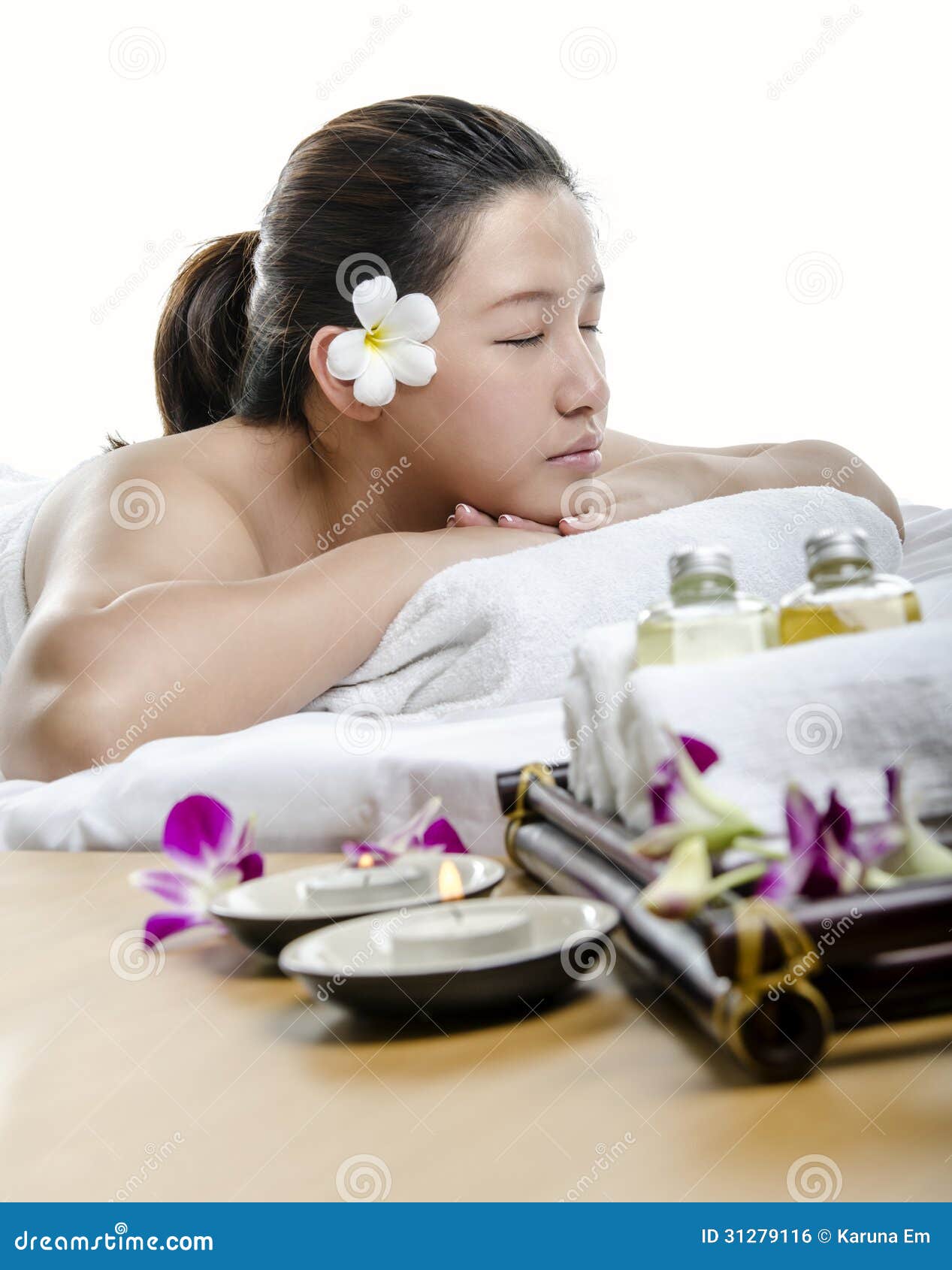 Portrait of beauty spa stock photo. Image of flower, healthcare - 31279116