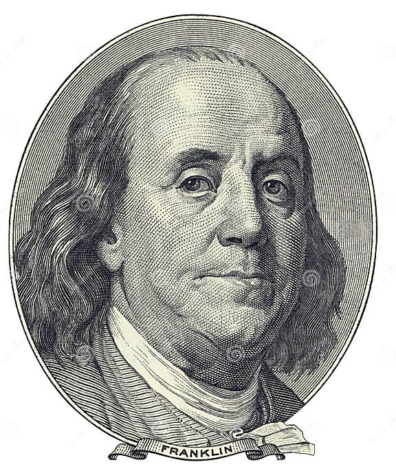 Portrait of Benjamin Franklin Stock Photo - Image of statesman, cutout ...