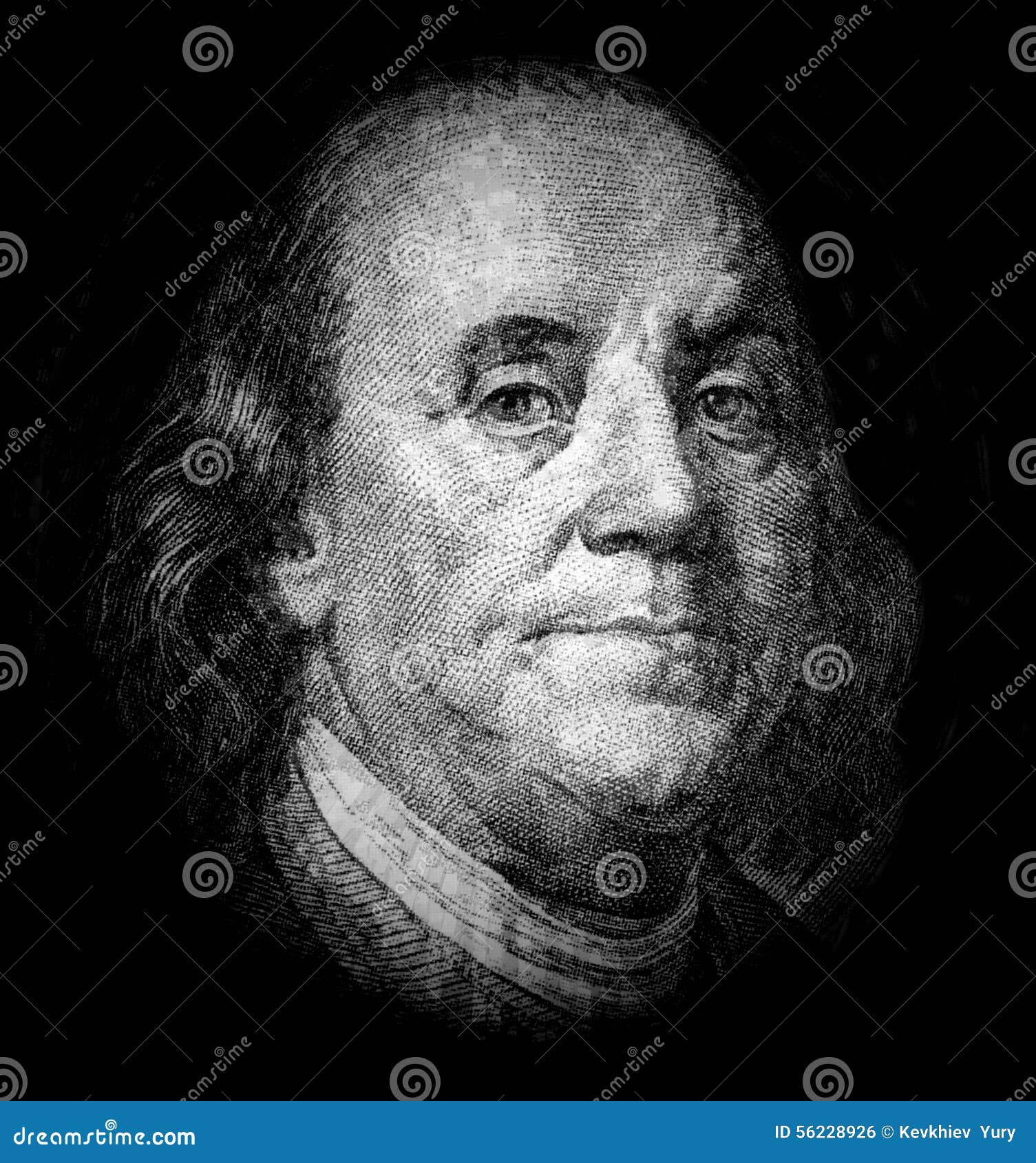 Portrait of Benjamin Franklin Stock Photo - Image of concept, human ...