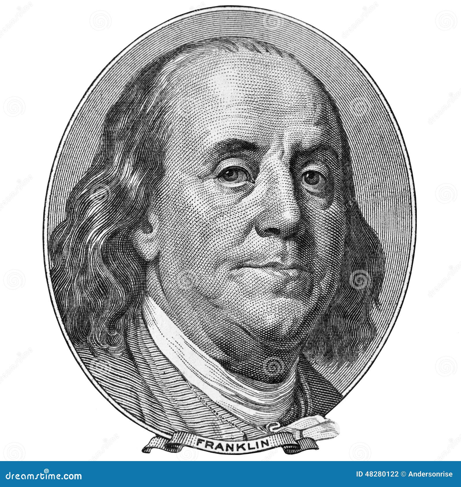 Portrait of Benjamin Franklin Stock Photo - Image of person, money ...
