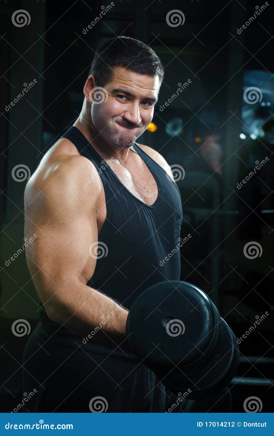 Portrait of Big Muscular Man Stock Photo - Image of building, endurance ...