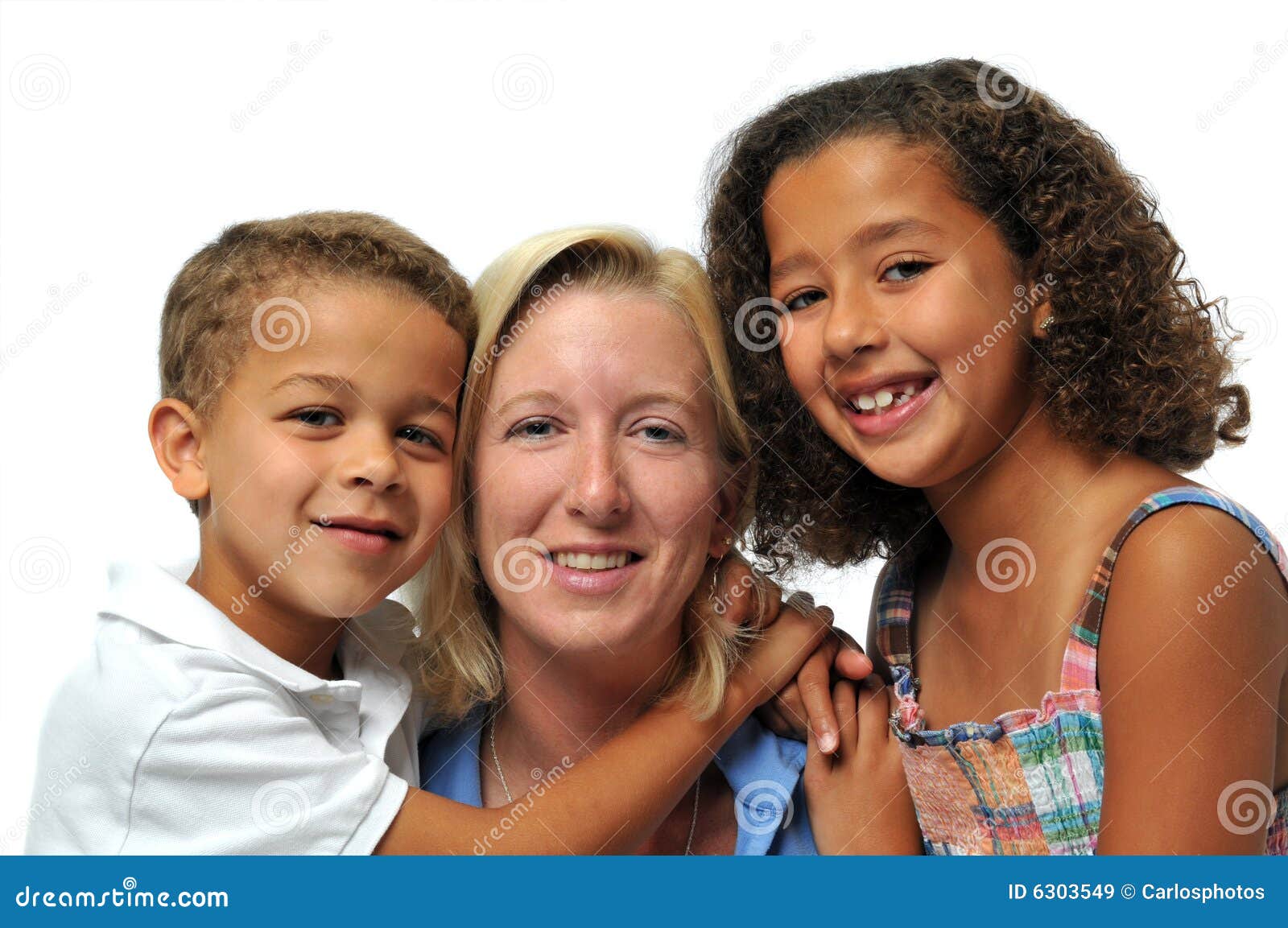 Portrait of Biracial Family Stock Image - Image of racial, diverse: 6303549