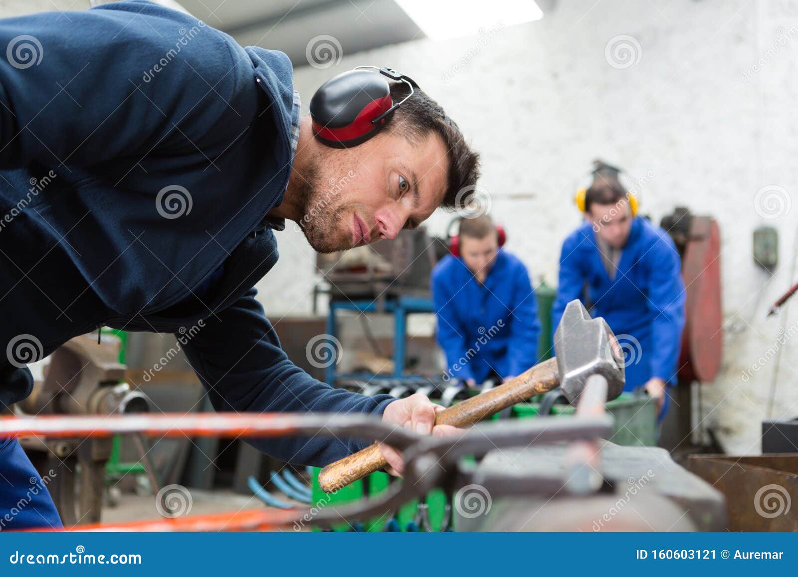 Portrait Blacksmith at Work Stock Image - Image of metal, strength ...