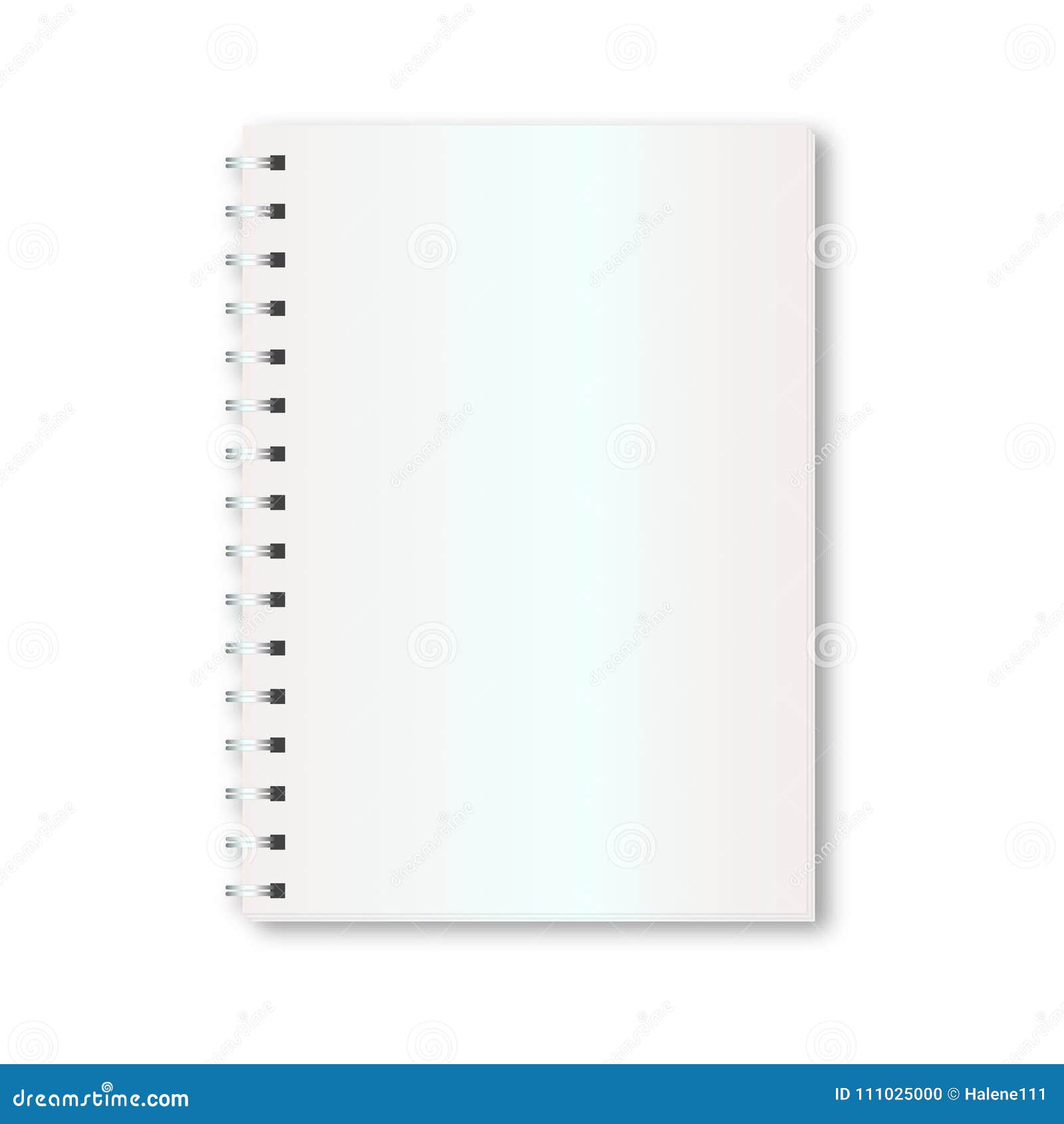 A4 Portrait Blank NoteBook with Spiral Binder Vector Stock Vector ...