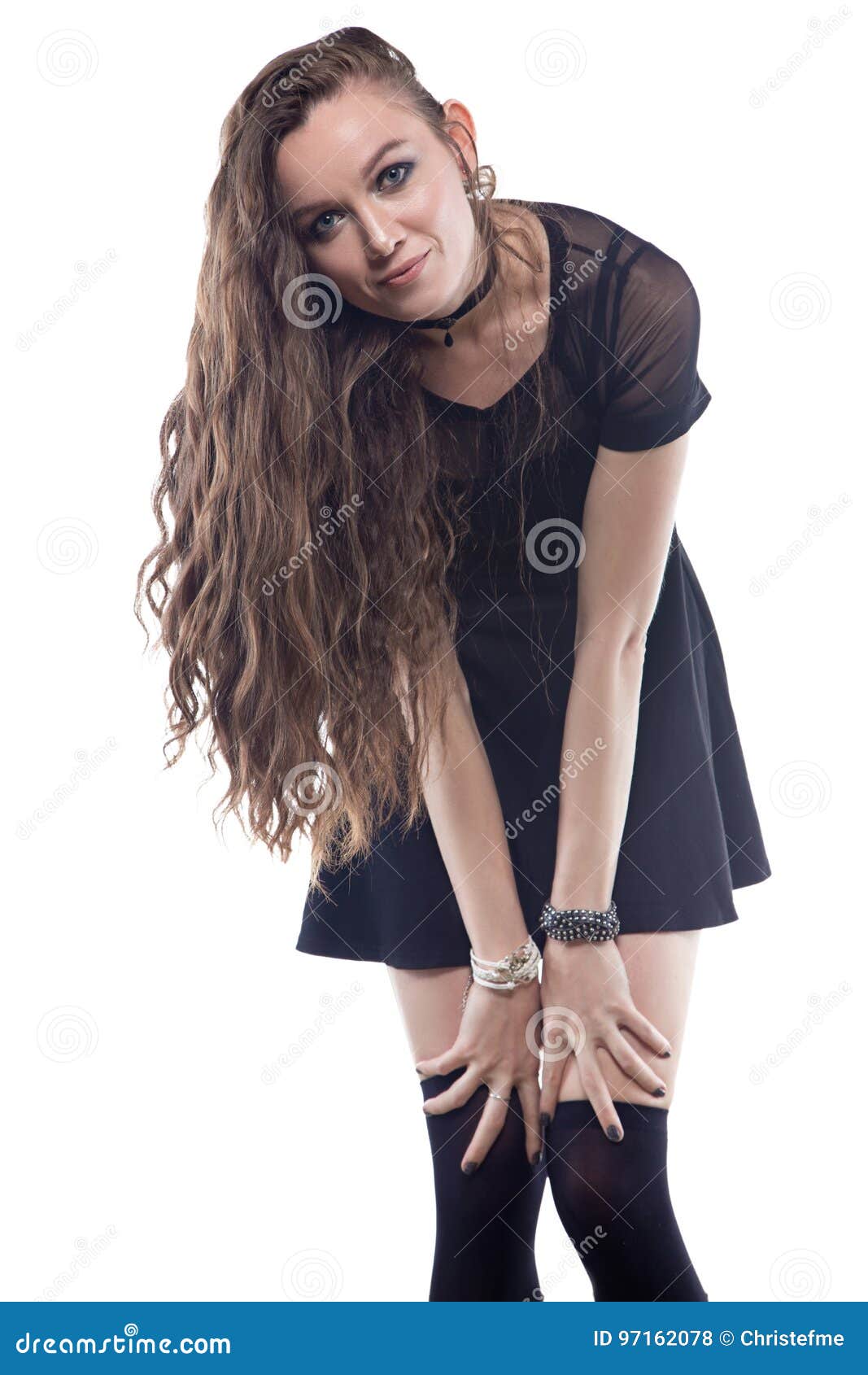 Portrait of Blond Girl Leaned Forward Stock Photo - Image of culture ...