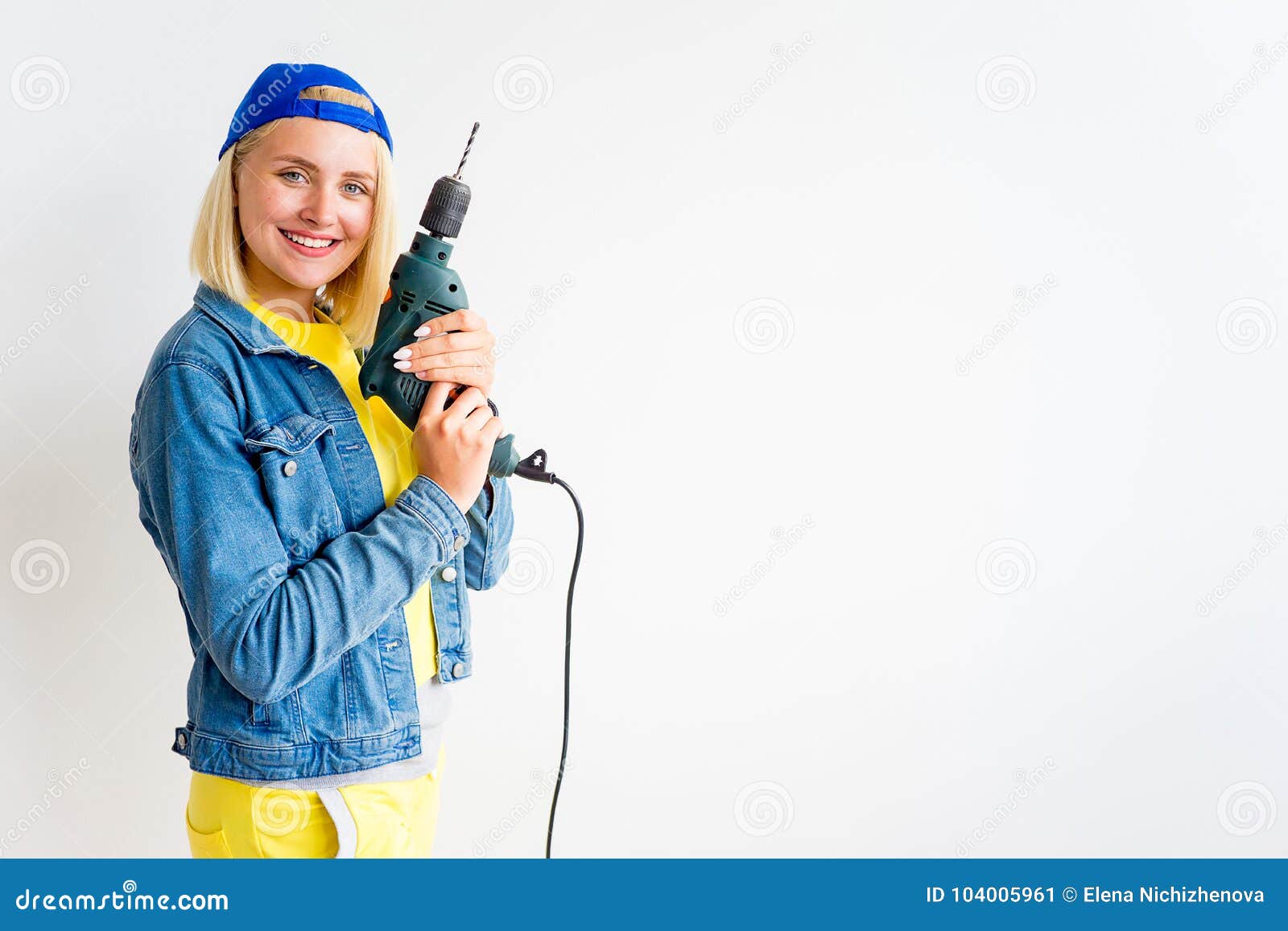 Girl with tools stock image. Image of person, beautiful - 104005961