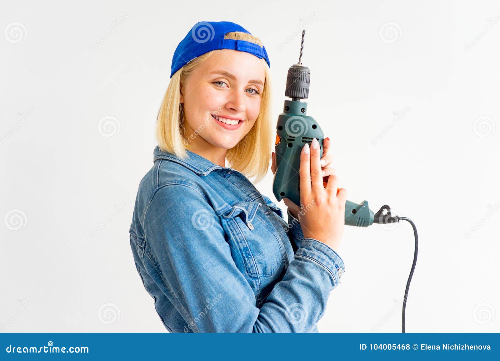 Girl with tools stock photo. Image of caucasian, beautiful - 104005468