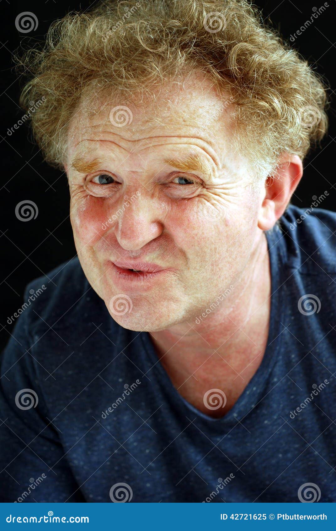 Portrait Blond Man Looking Pained Stock Image - Image of portrait ...