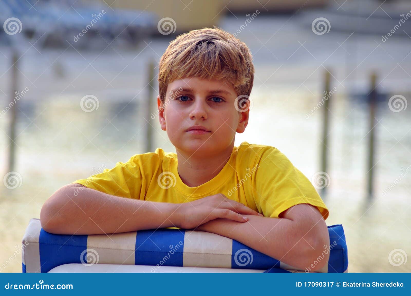 Portrait of a Blond with Serious Look Stock Image - Image of smiling ...