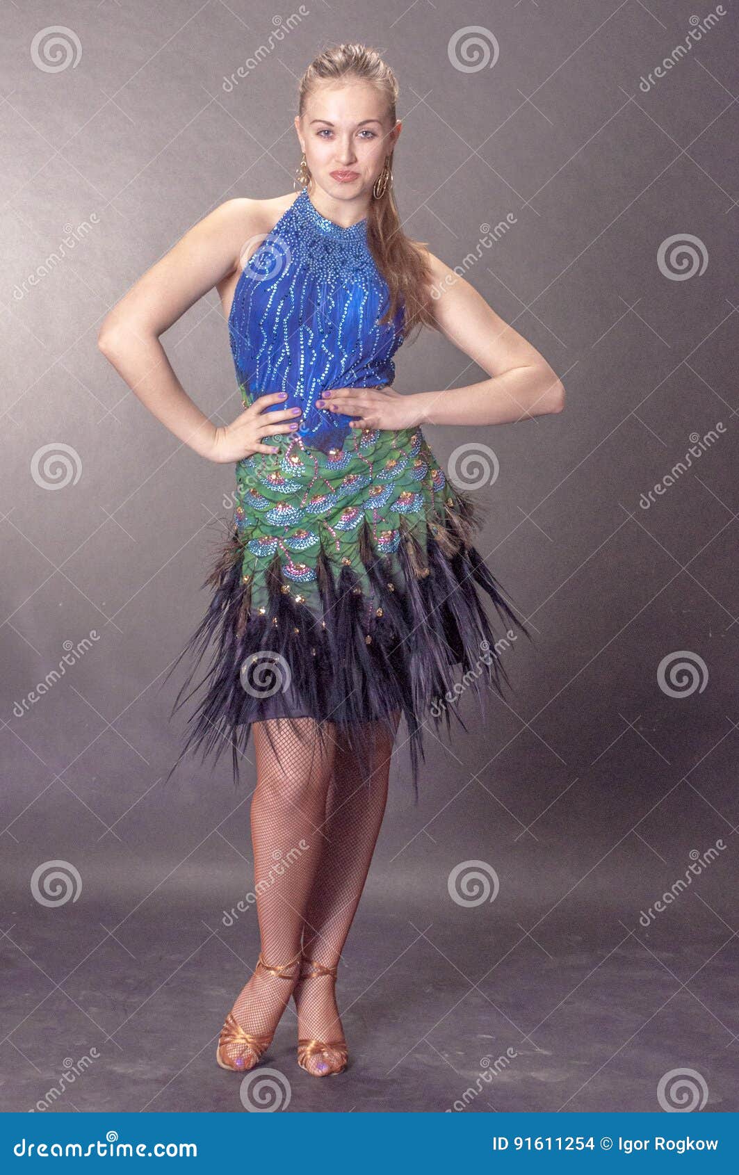 Portrait of a Blonde Dancing Latino in a Dance Suit Stock Photo - Image ...