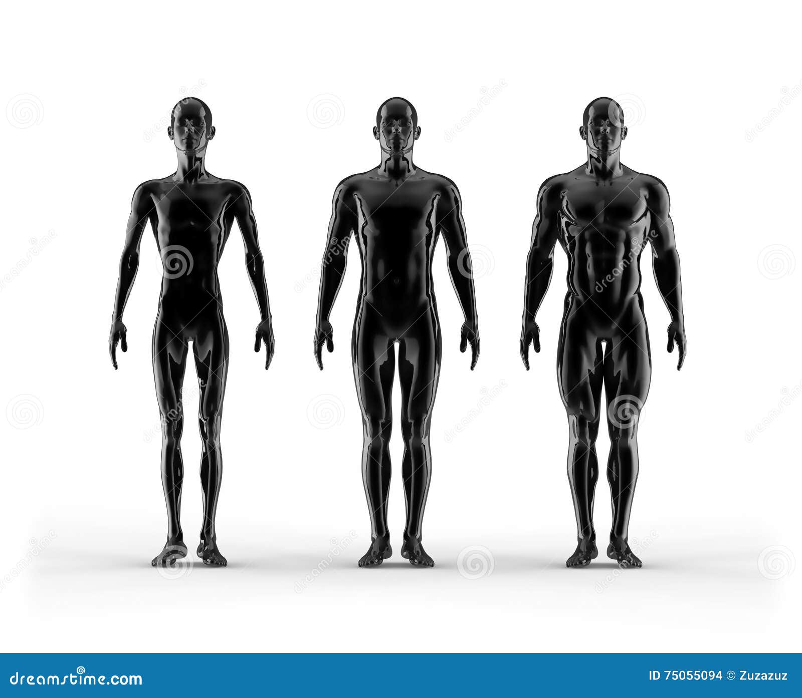 Portrait Bodybuilder Different Pose Render Stock Illustration ...