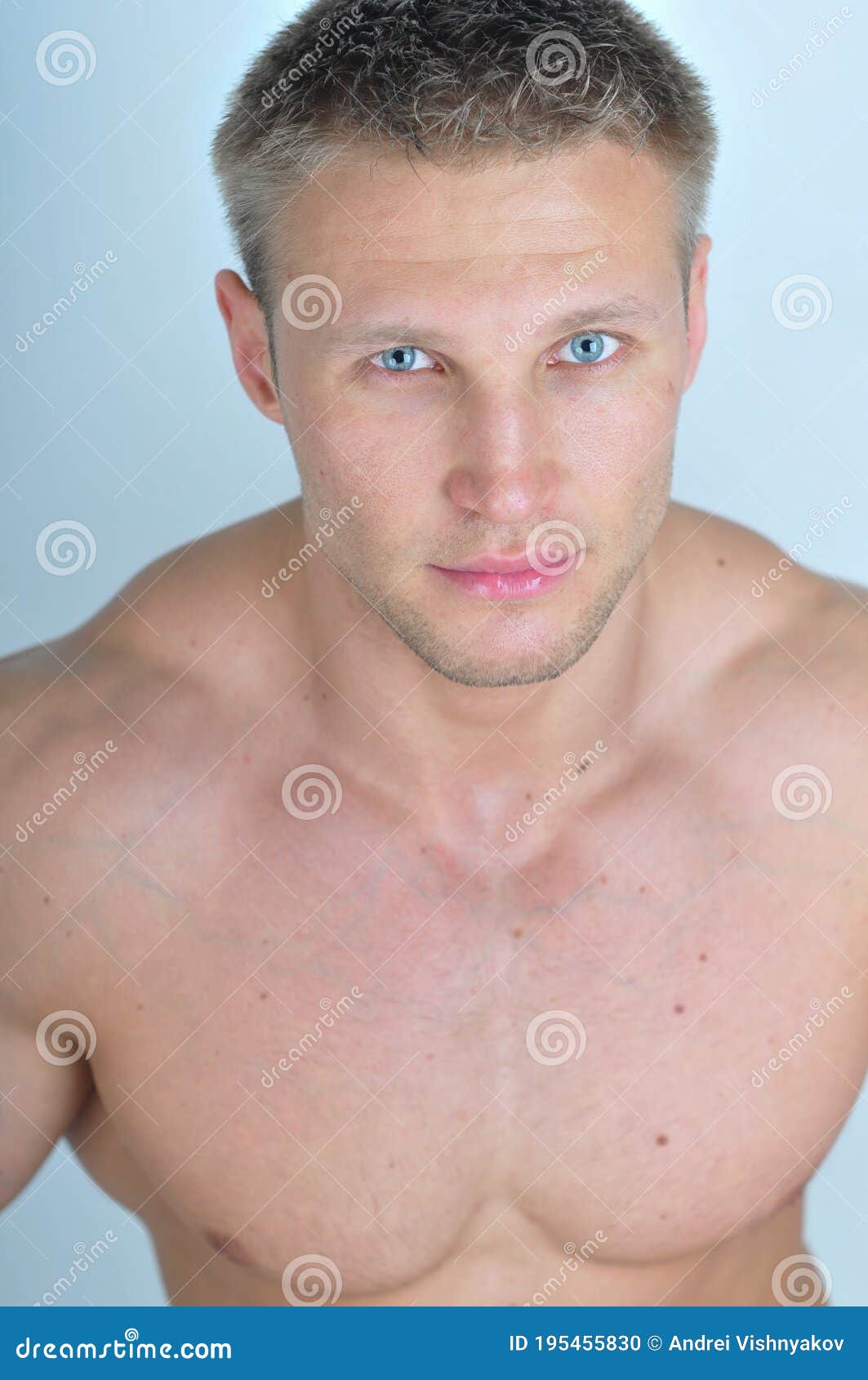 Portrait of bodybuilder stock photo. Image of white - 195455830