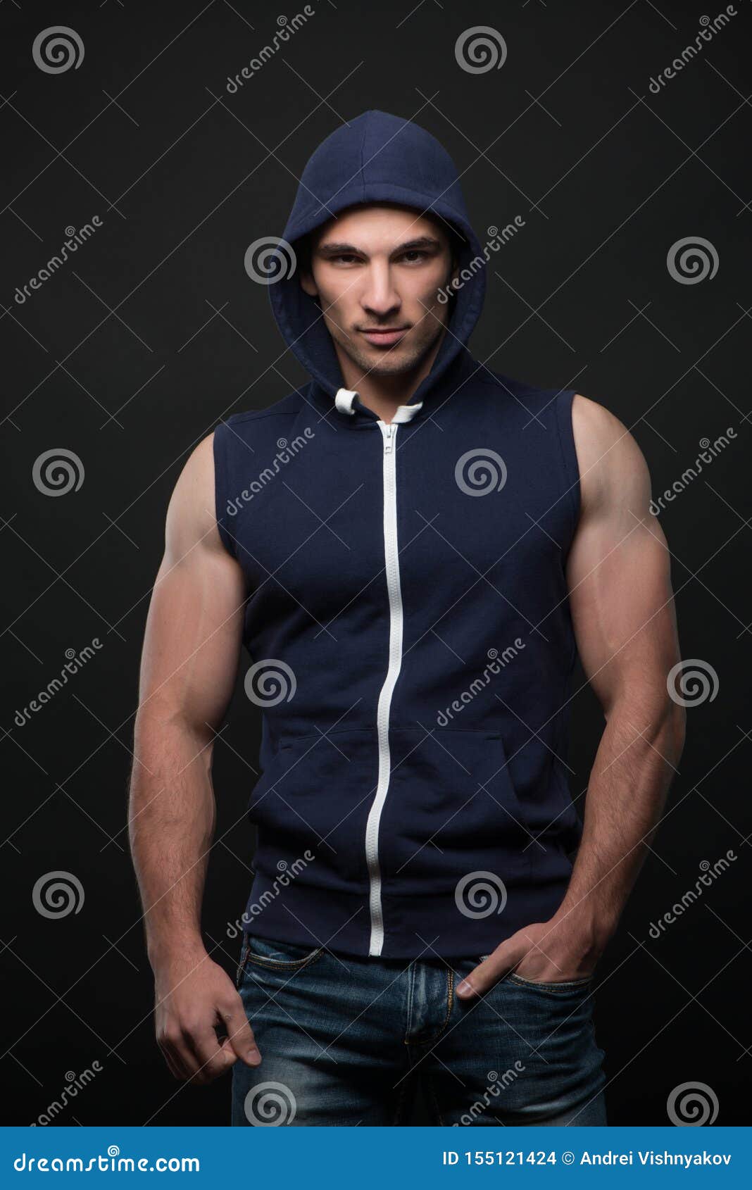 Portrait of bodybuilder stock photo. Image of muscle - 155121424