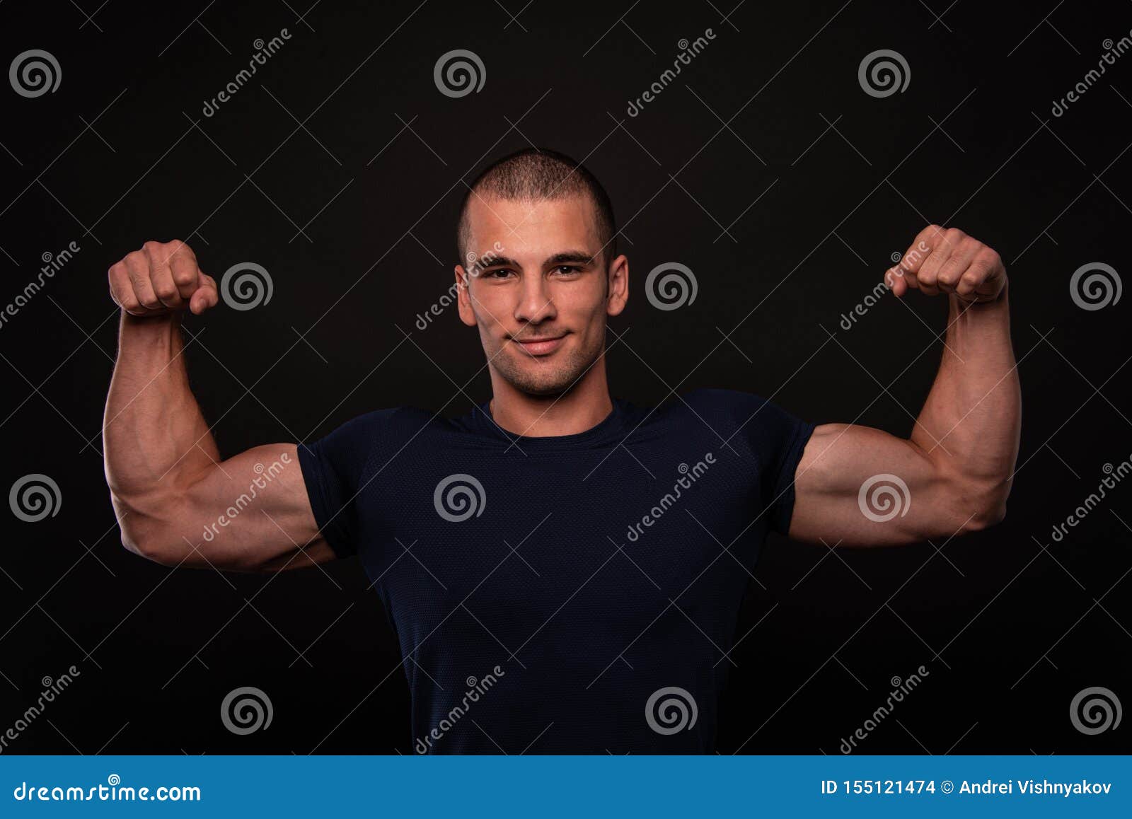 Portrait of bodybuilder stock photo. Image of portrait - 155121474