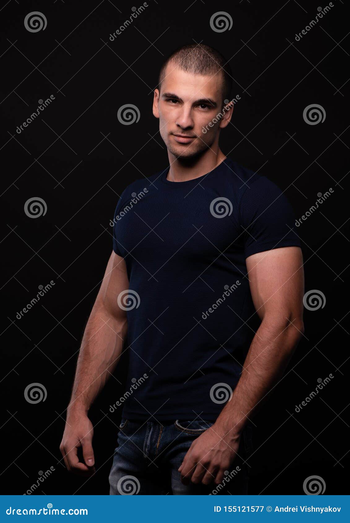 Portrait of bodybuilder stock image. Image of adult - 155121577