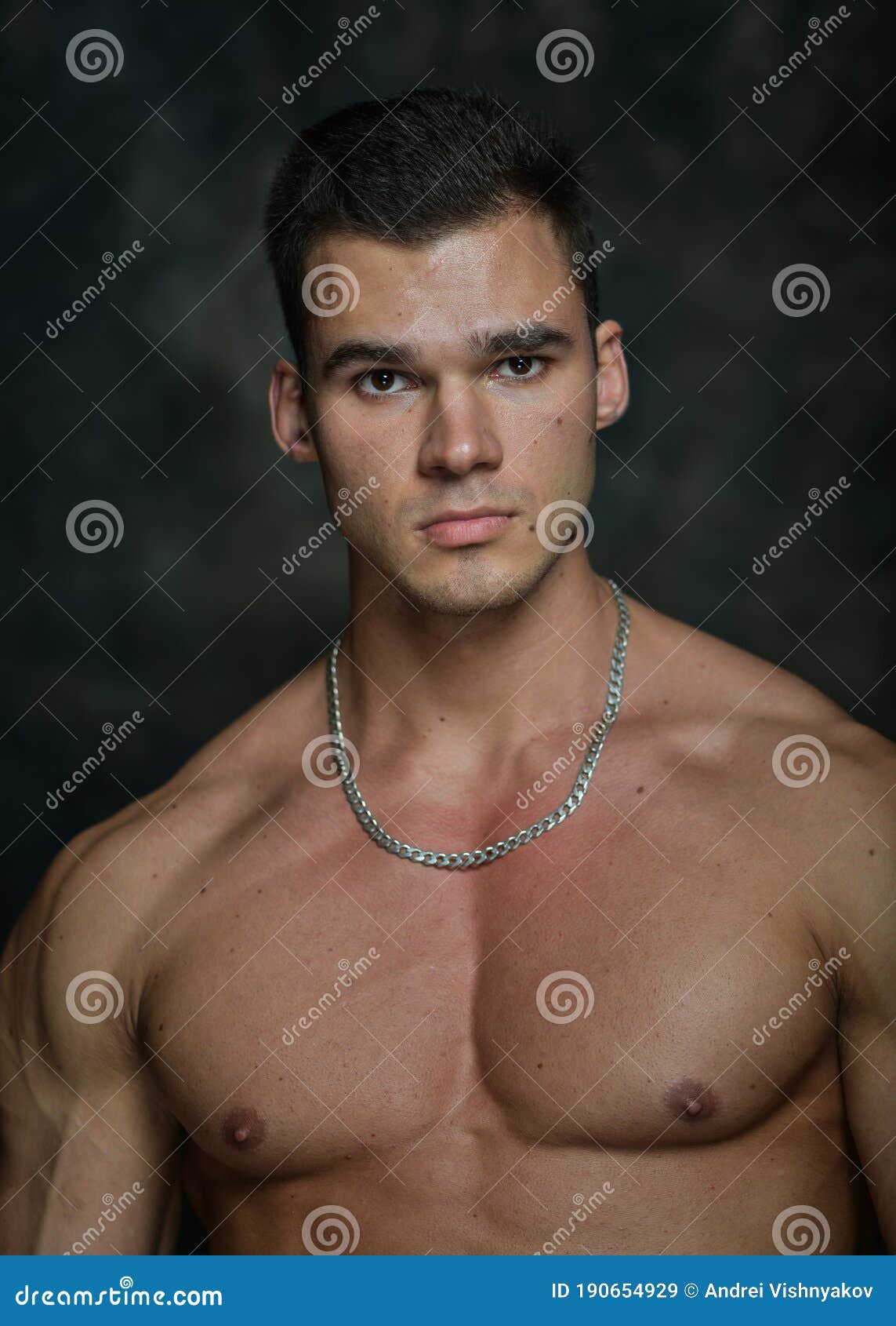 Portrait of bodybuilder stock image. Image of expression - 190654929