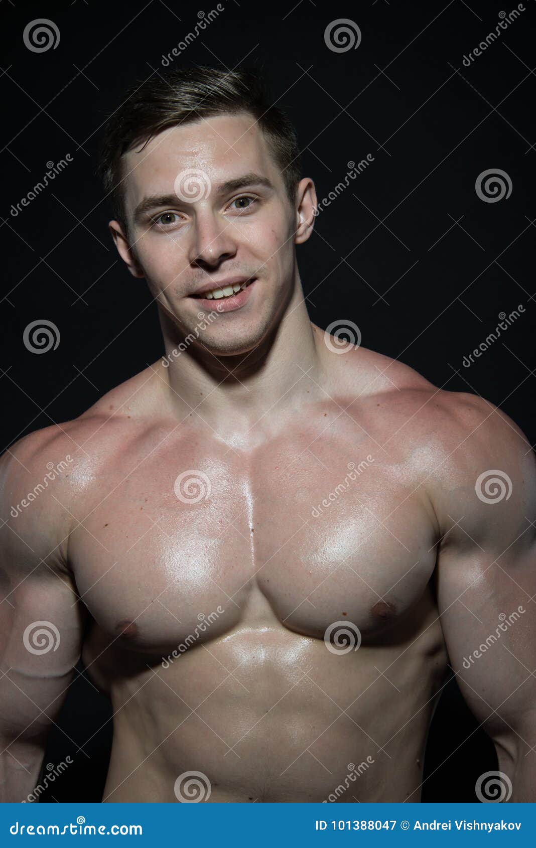 Portrait of bodybuilder stock image. Image of fresh - 101388047