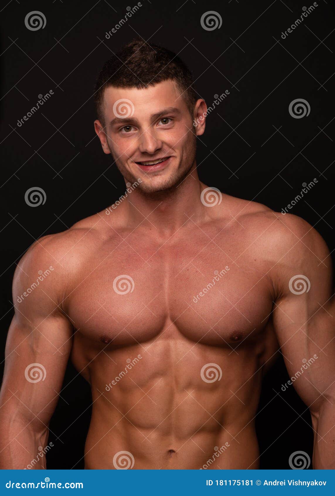 Portrait of bodybuilder stock image. Image of bodybuilder - 181175181