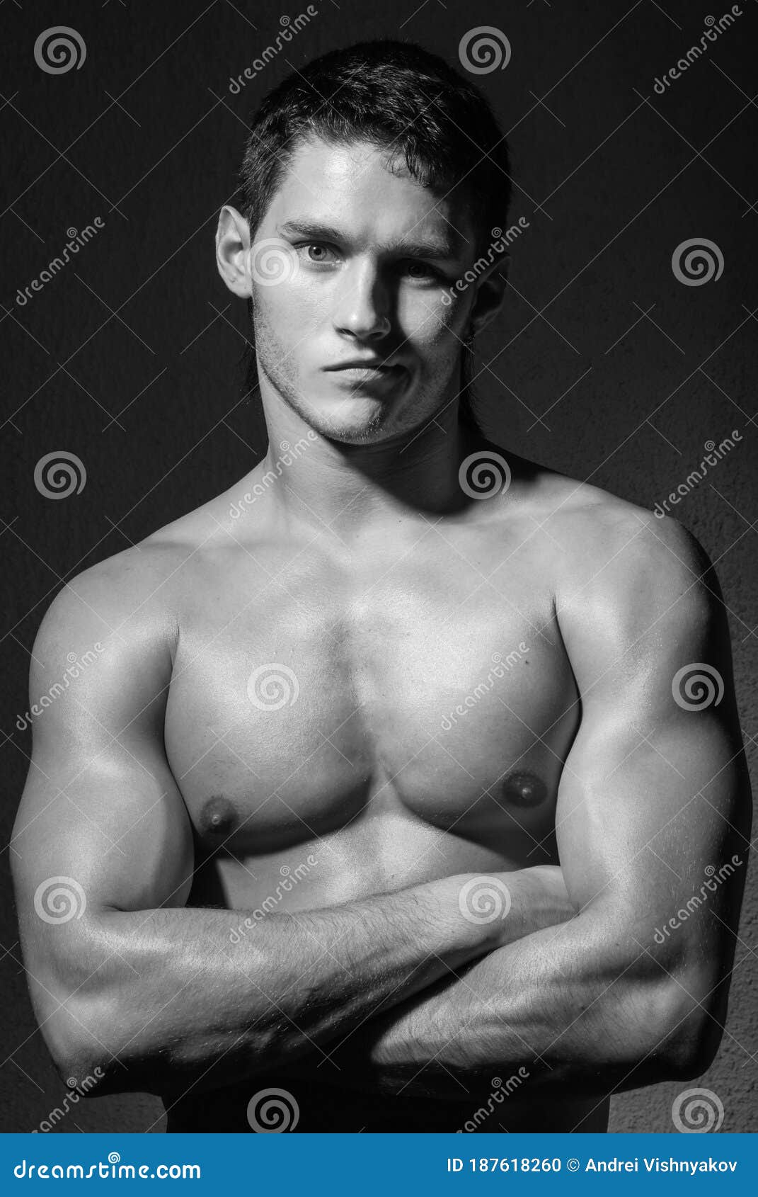 Portrait of bodybuilder stock photo. Image of confident - 187618260