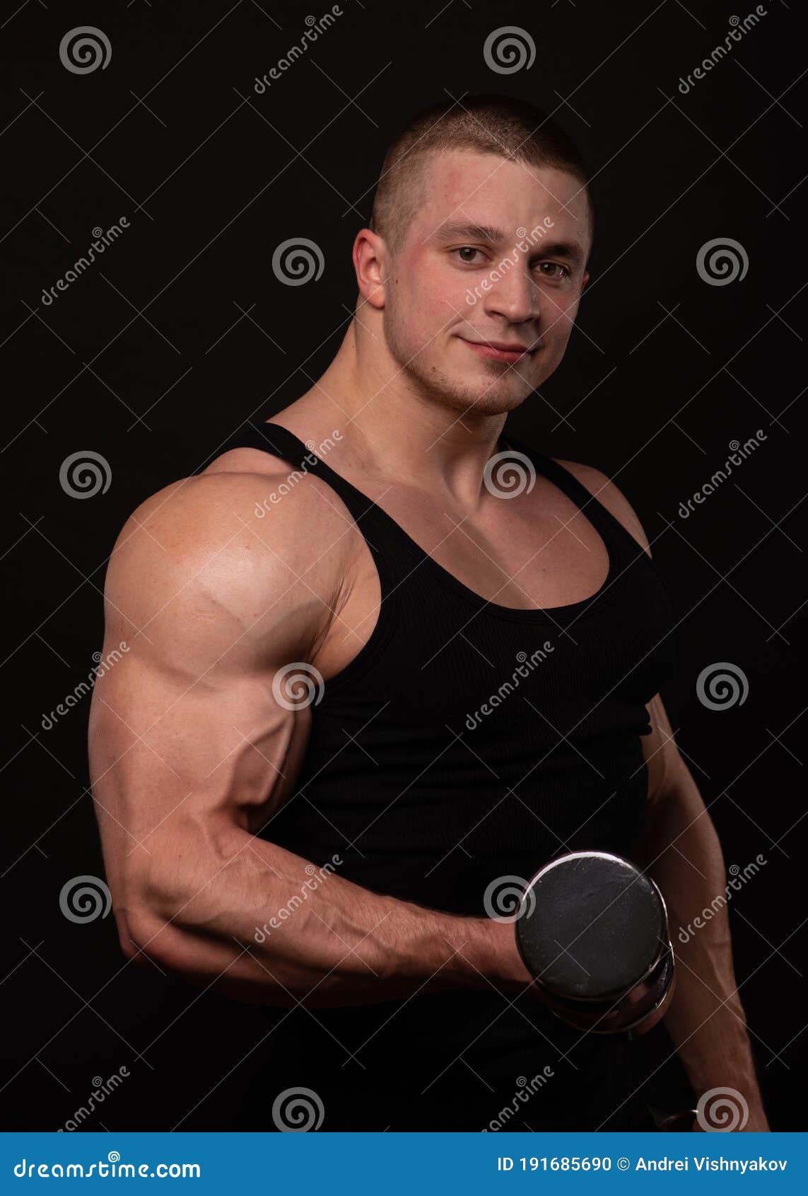 Portrait of bodybuilder stock photo. Image of power - 191685690
