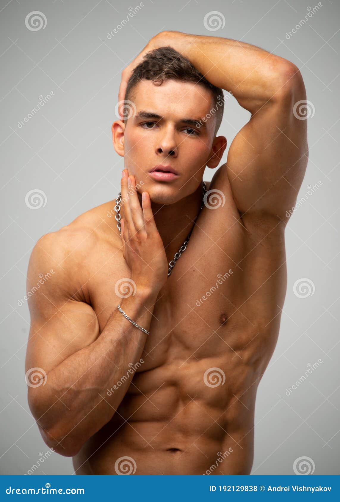 Portrait of bodybuilder stock photo. Image of cute, eyes - 192129838