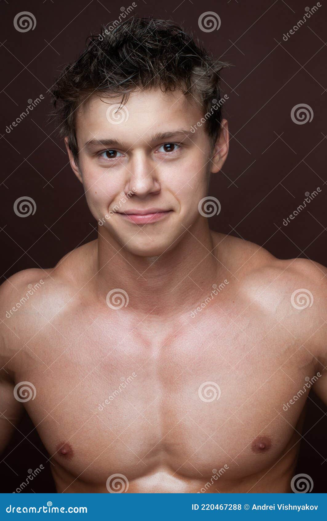 Portrait of bodybuilder stock photo. Image of crime - 220467288