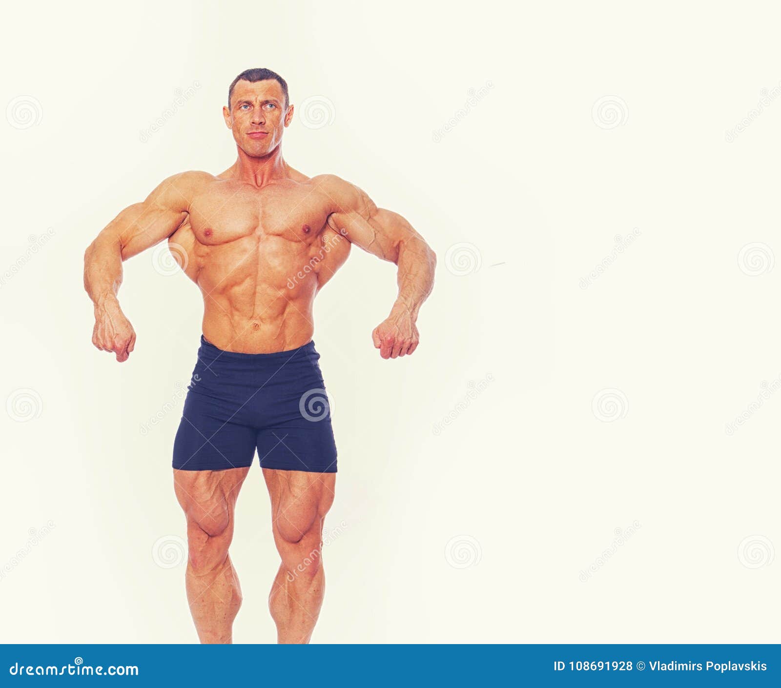 Portrait of Bodybuilder Posing in Studio Stock Photo - Image of ...