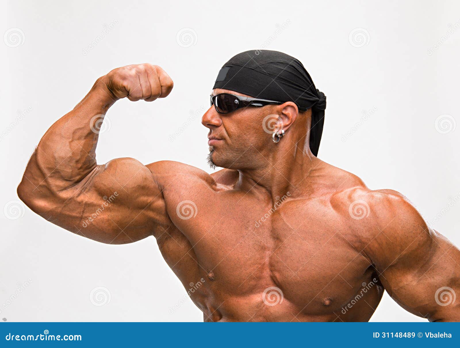 Portrait of bodybuilder stock image. Image of pectorals - 31148489