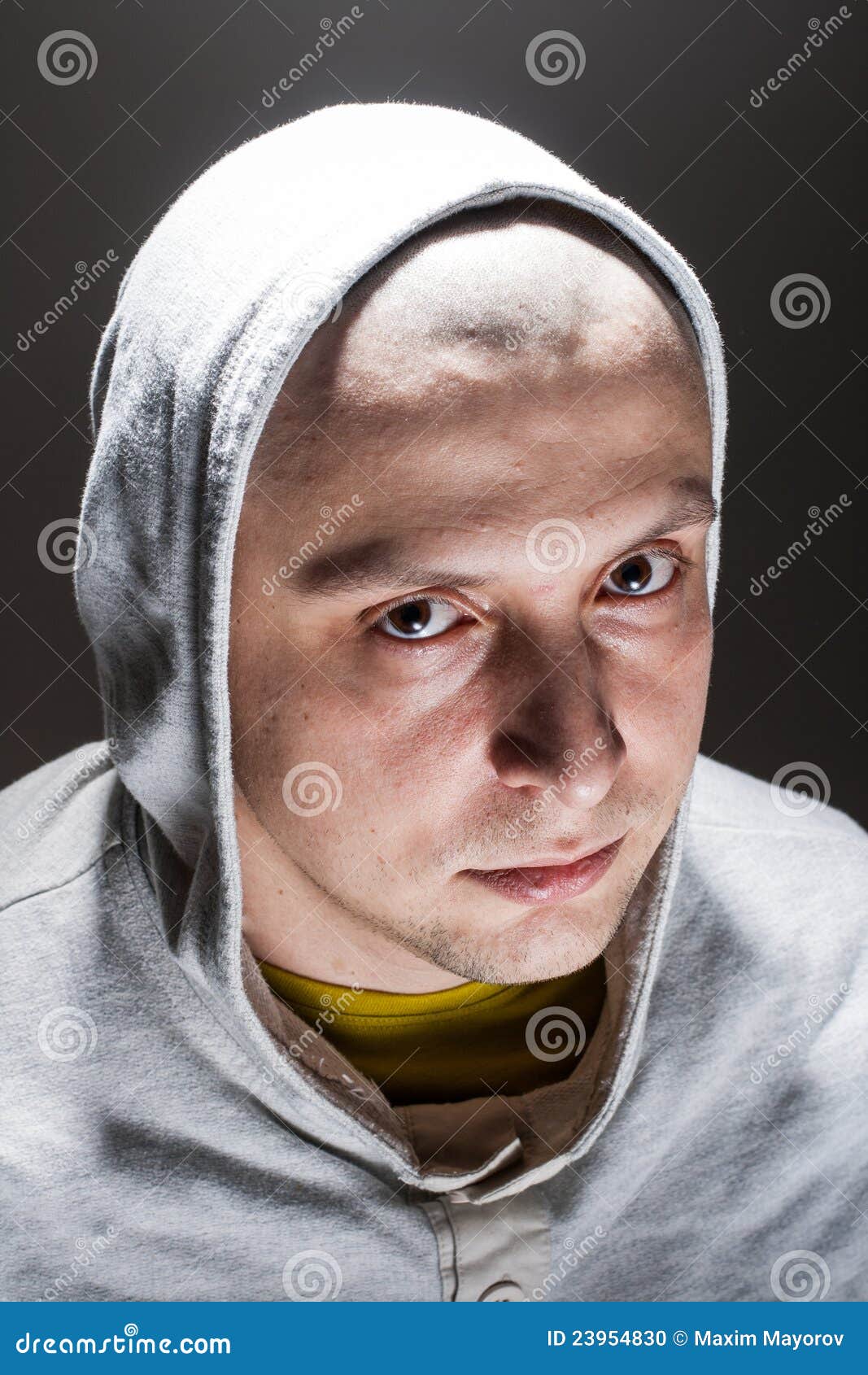Portrait of a bold man stock photo. Image of portrait - 23954830