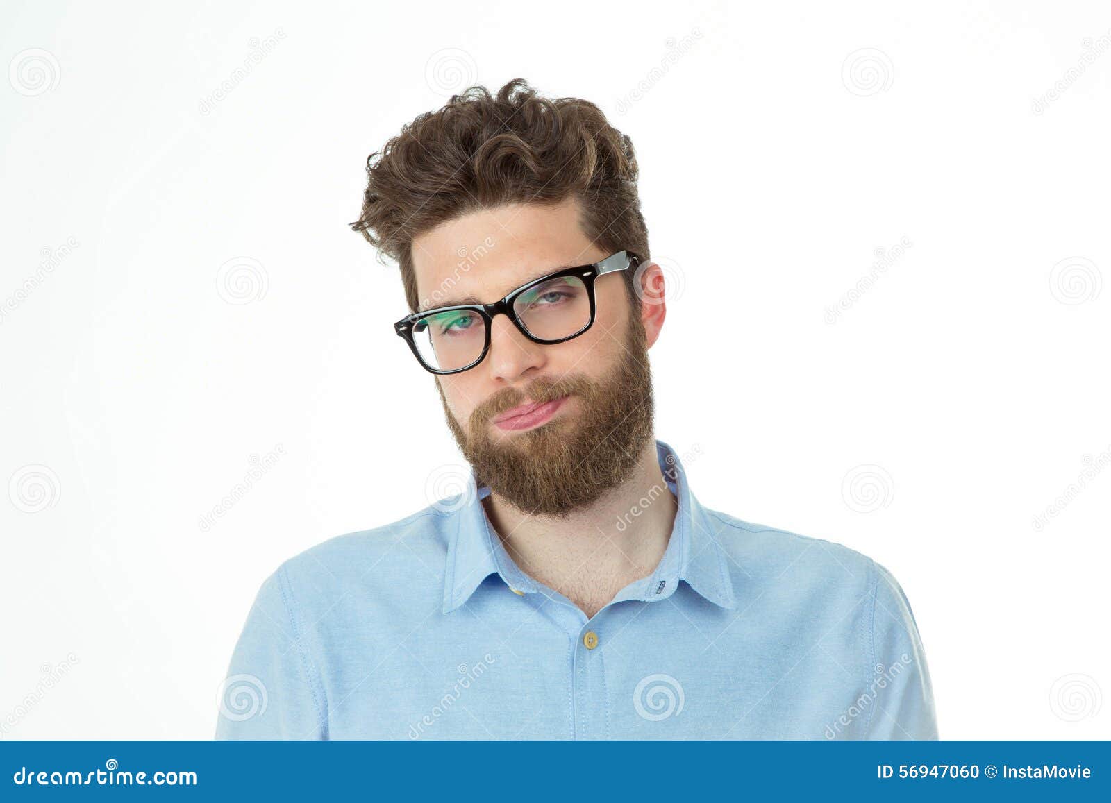 Portrait of a Bored Beard Man Stock Photo - Image of handsome ...