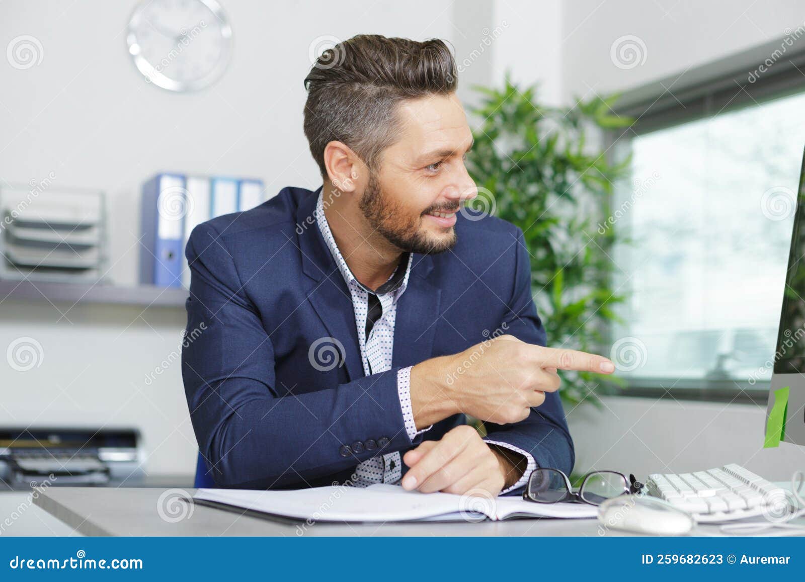 Portrait Of Boss In Studio. Photo Of Handsome Boss Wear Suit. Boss ...