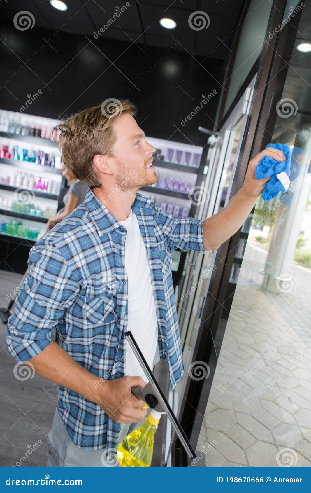 Portrait boutique janitor stock photo. Image of business - 198670666
