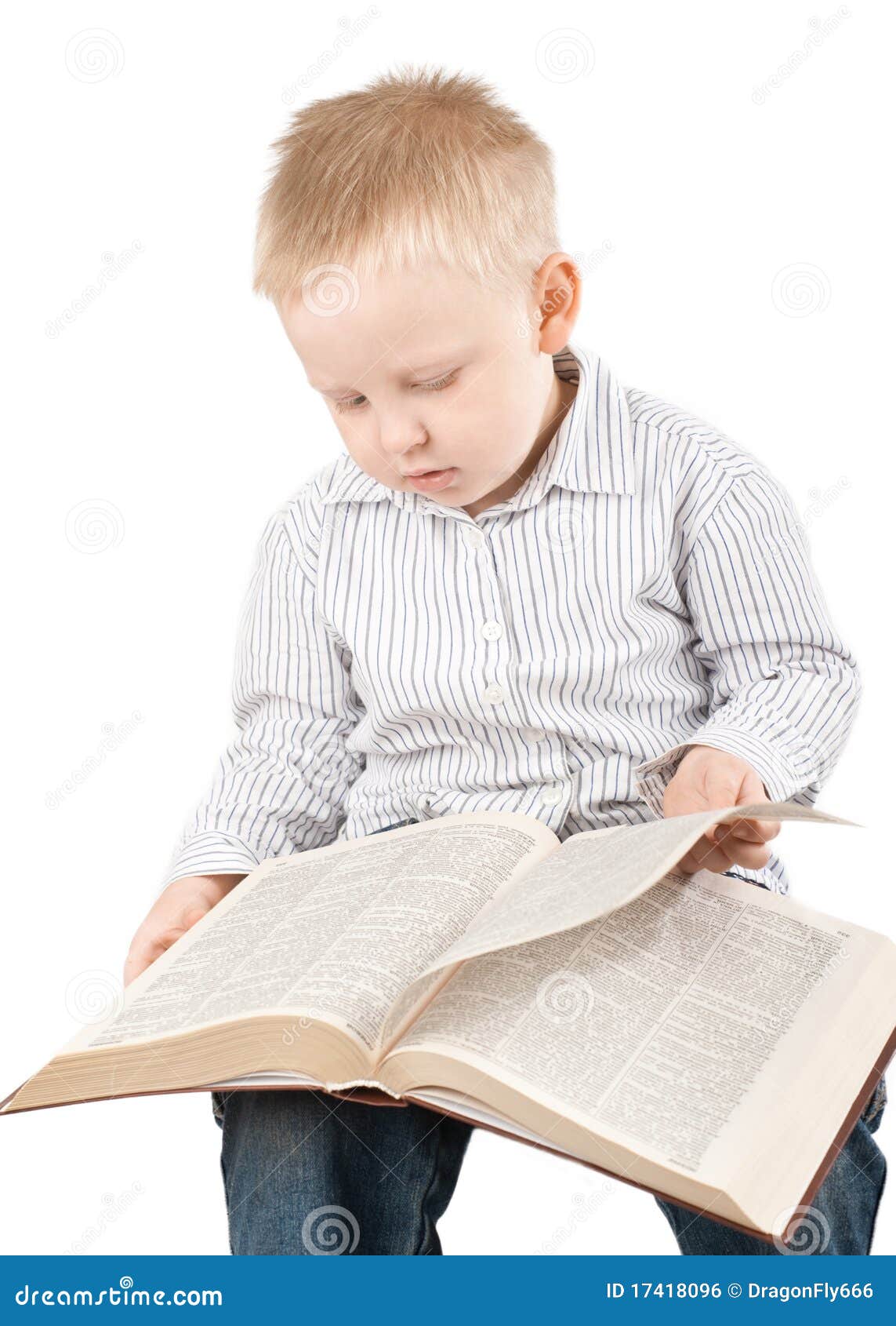 Portrait Of A Boy With Book Stock Photo - Image of casual, cheerful ...