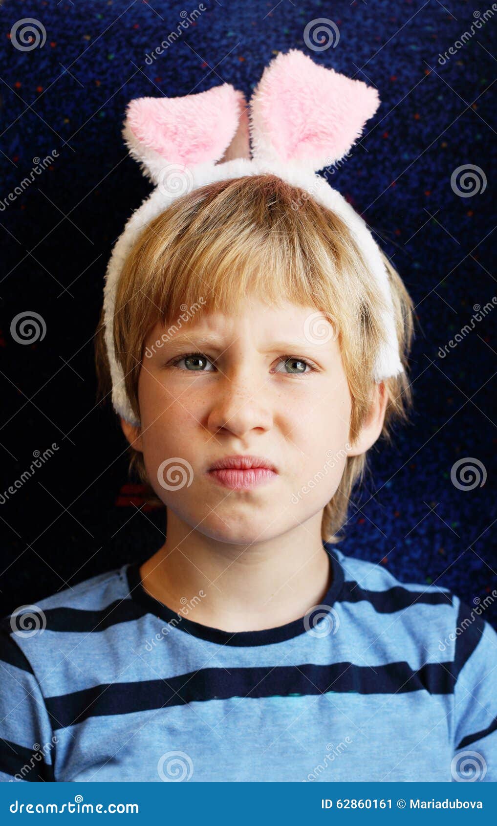 Portrait of the Boy with Bunny Ears Stock Image - Image of hunt ...