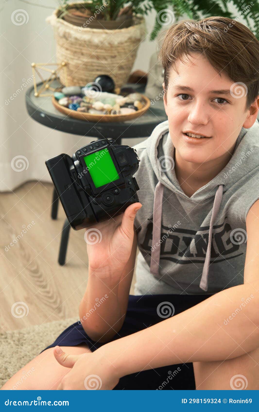 A Boy with Camera in His Hands Stock Photo - Image of isolated, latin ...