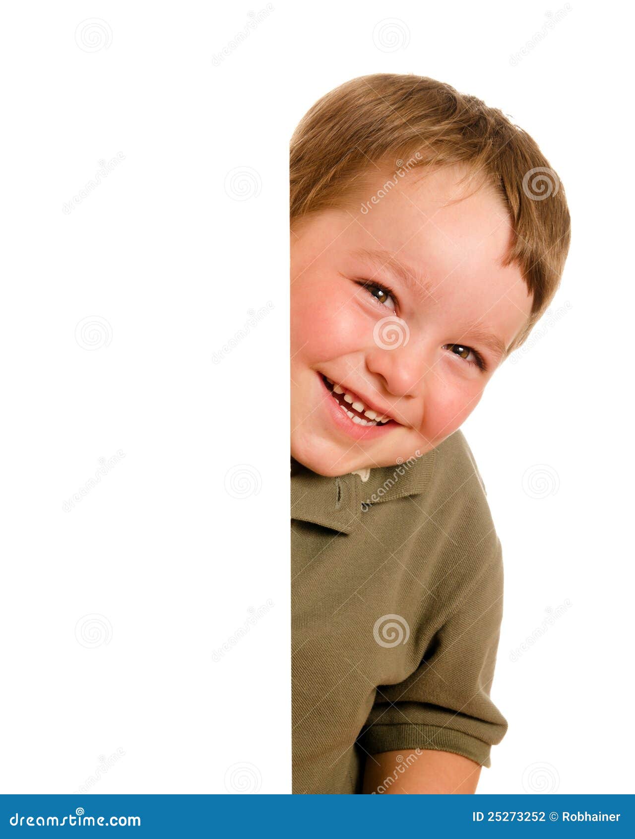 Portrait of Boy Child Peeking Around Corner Stock Photo - Image of ...