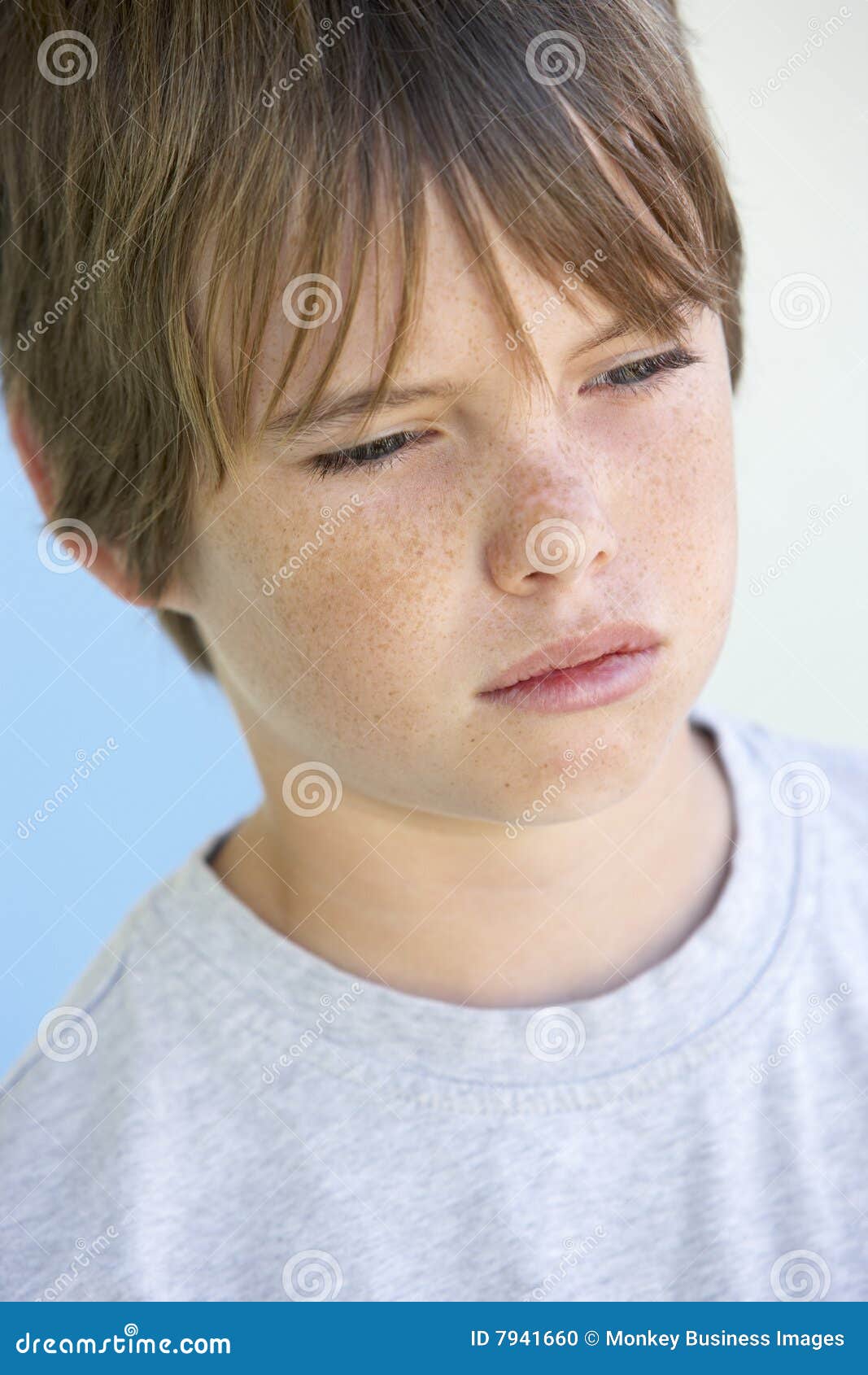 Portrait of Boy Crying stock photo. Image of upset, brunette - 7941660