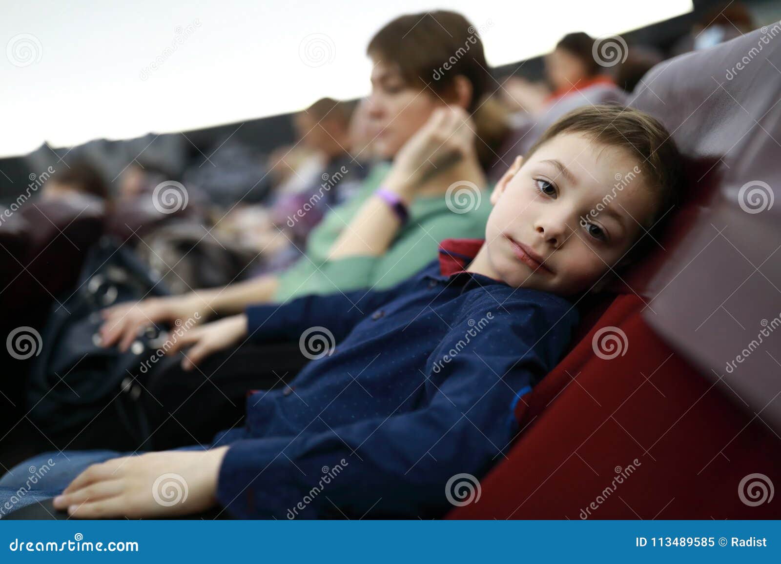 Boy in dome cinema stock image. Image of audience, beauty - 113489585