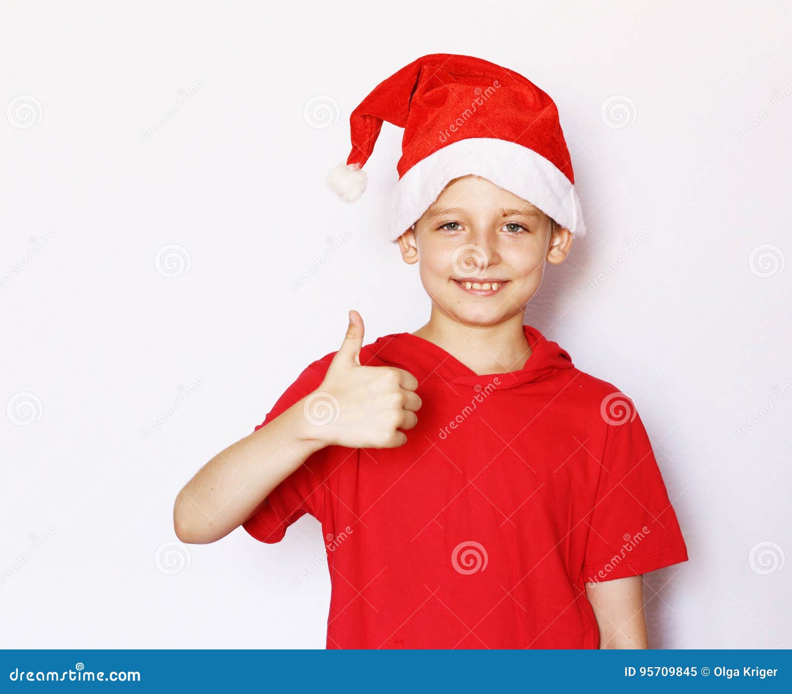 Portrait of a Boy Dressed As Santa Stock Image - Image of xmas, santa ...