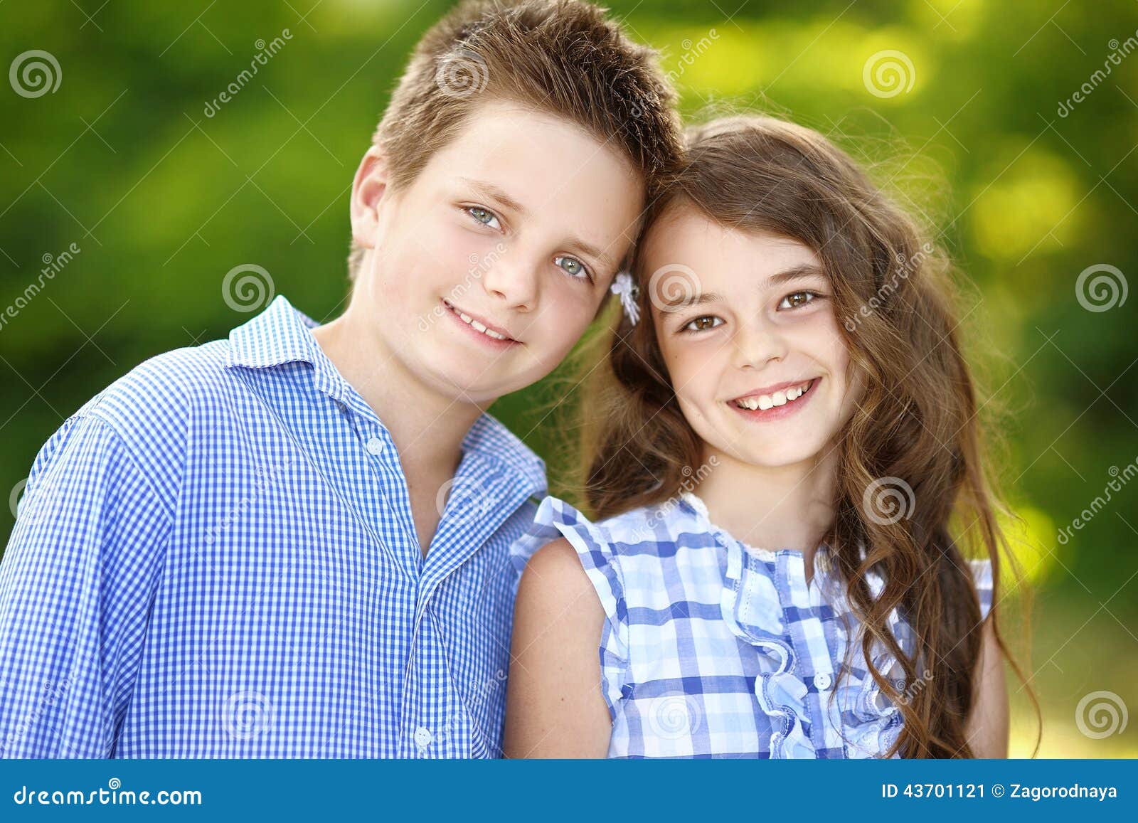 Portrait of a boy girl stock image. Image of friendship - 43701121