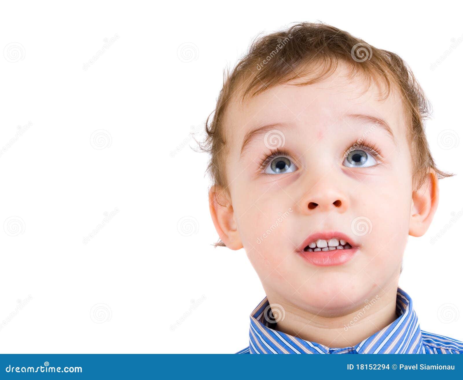 Portrait of boy looking up stock photo. Image of looking - 18152294