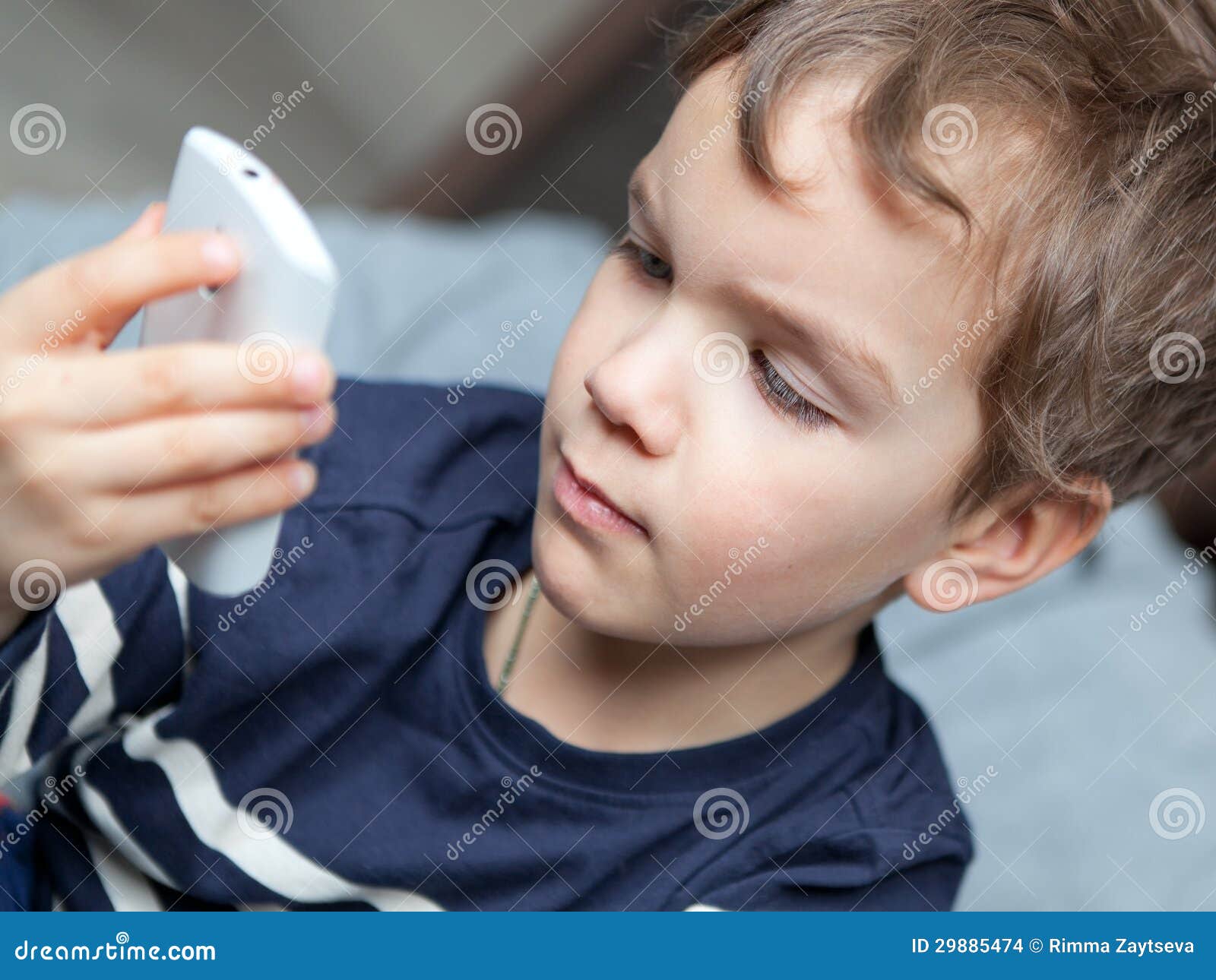 Portrait of Boy with Mobile Phone Stock Photo - Image of little, mobile ...