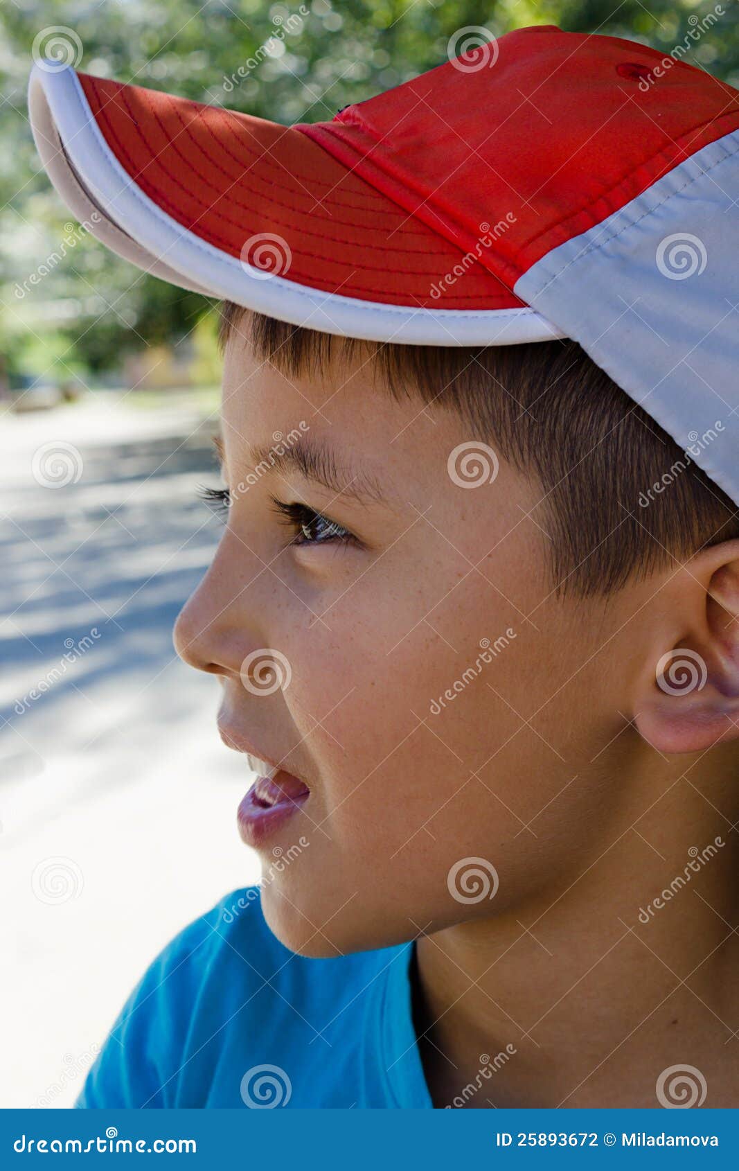 Portrait of a Boy in Profile Stock Photo - Image of activity, boys ...