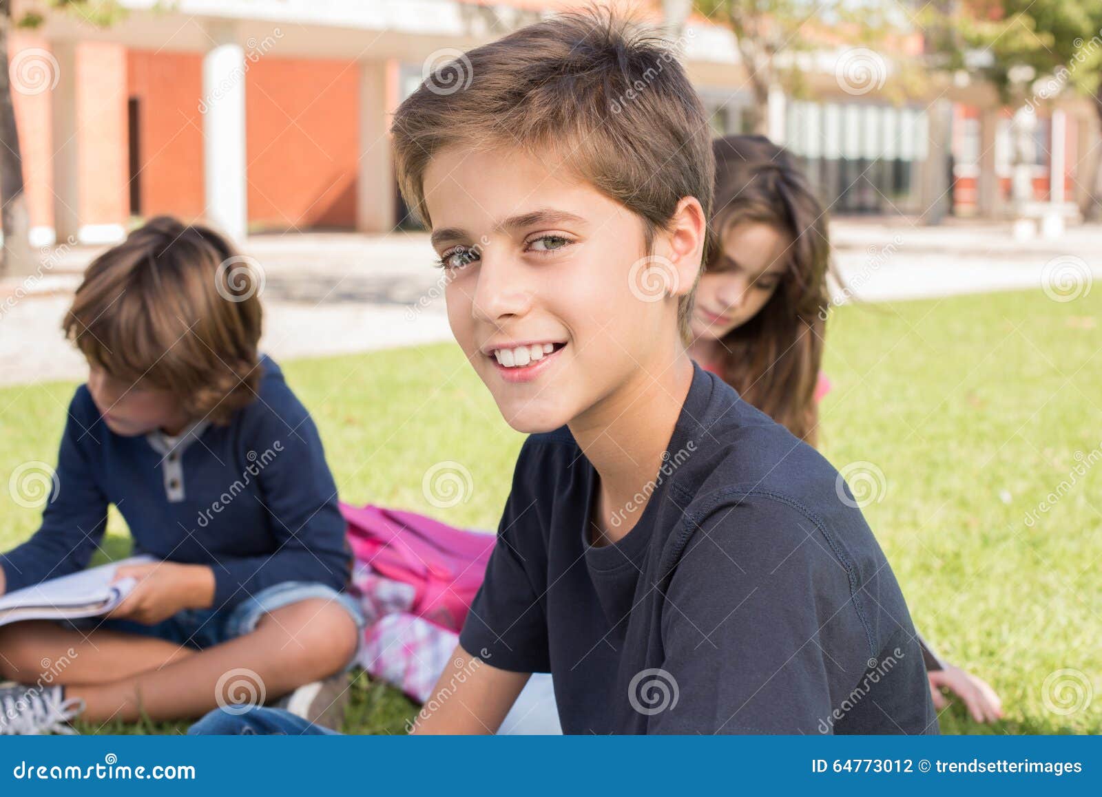 Portrait of a Boy in School Campus Stock Photo - Image of cute, college ...