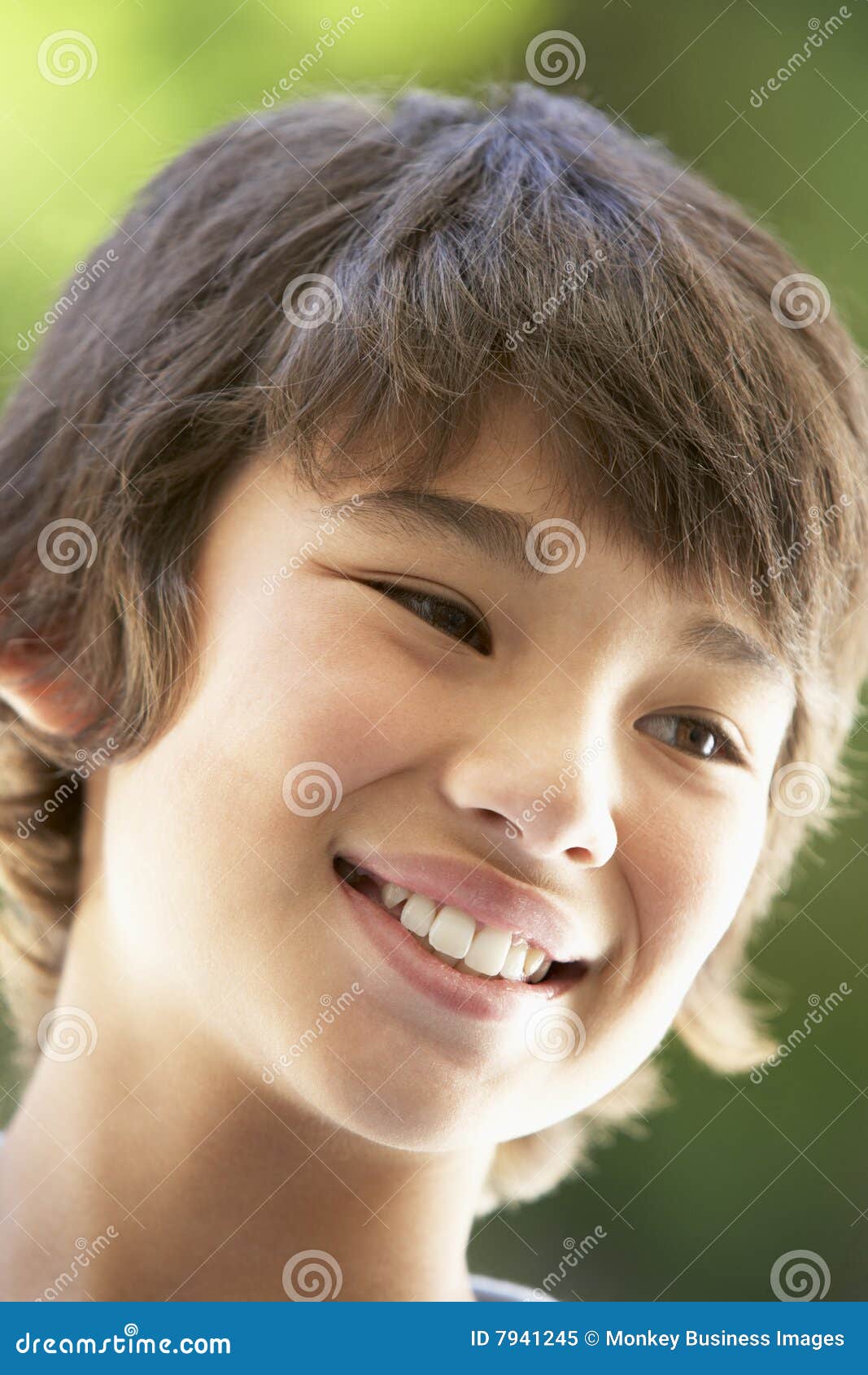 Portrait of Boy Smiling stock image. Image of brunette - 7941245