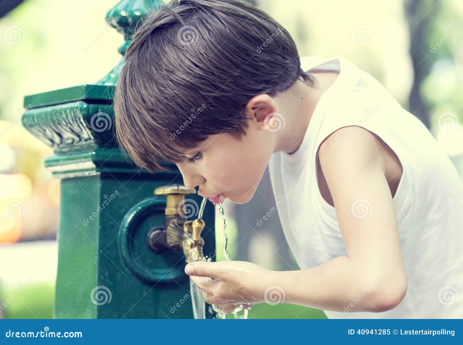 Portrait of a boy stock image. Image of nature, green - 40941285