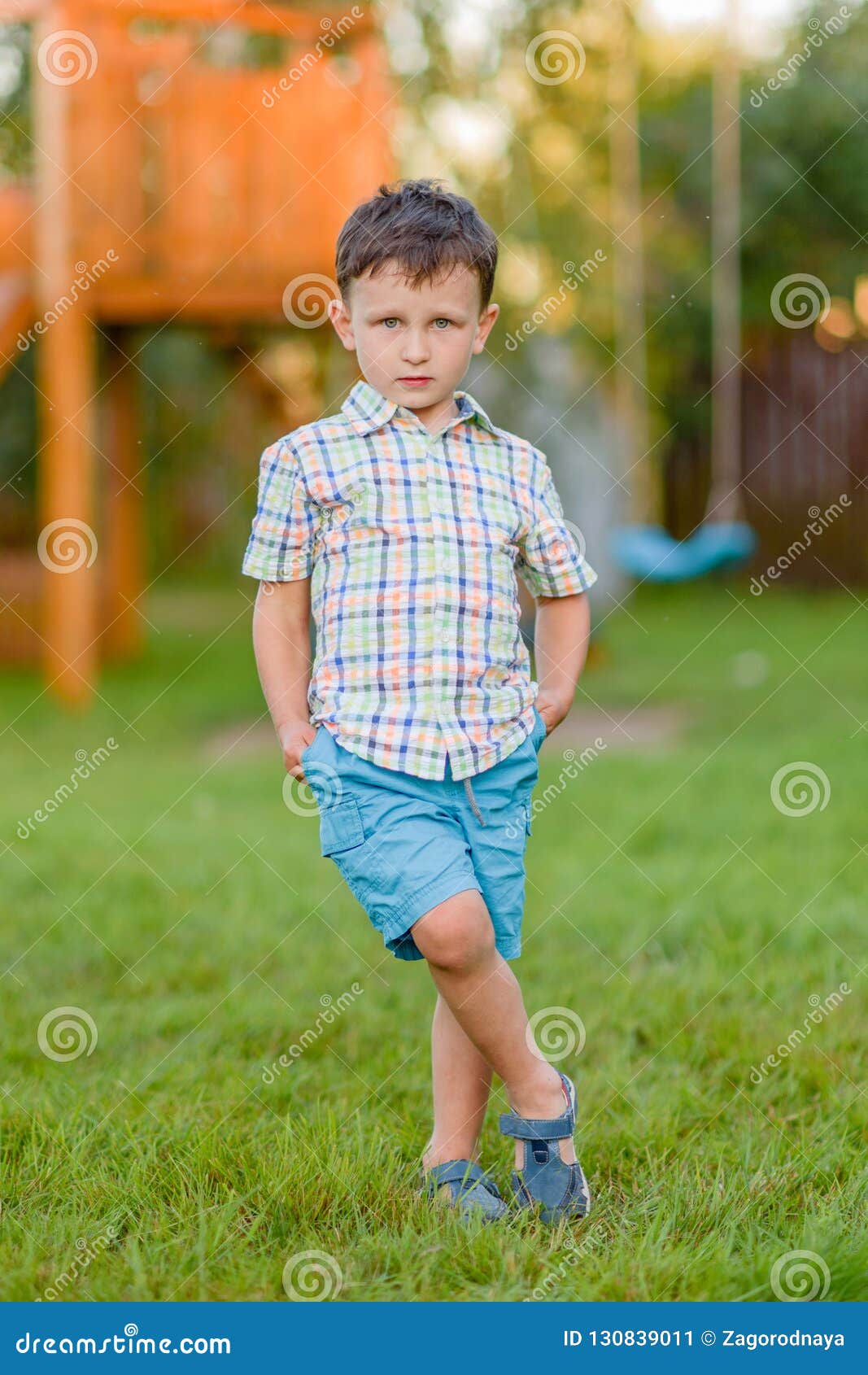 Portrait of a Boy in the Summer Stock Image - Image of child, beautiful ...